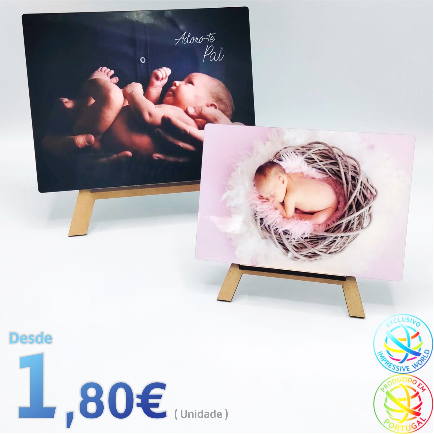 Foto Painéis em MDF com Cavalete (Pack 2 Unid) 10x15 cm (Pack 2 Unid)